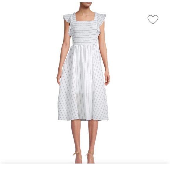 HL Affair | Dresses | Hl Affairstriped Smocked Midi Flare Dress | Poshmark